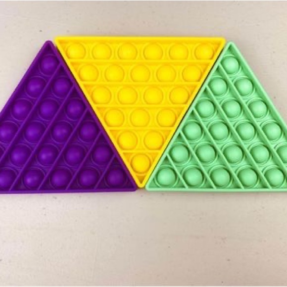 Toys | 6 Pcs Multi Color Push Pop Sensory Toy Triangle | Poshmark